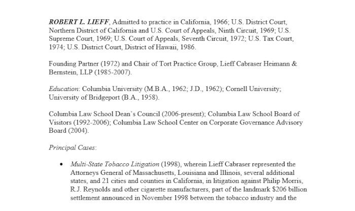 Robert L. Lieff, Esq.